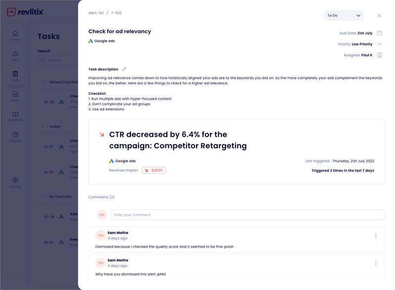 Revlitix | Revenue Marketing Platform - Marketing Insights, Anomaly Detection and Smart Task ...